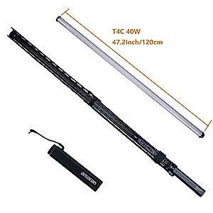 Aputure Amaran T4C RGBWW LED Tube Light,40W 2500K-7500K AdjustableHandheld Light Wand Support APP and DMX Control (120cm)