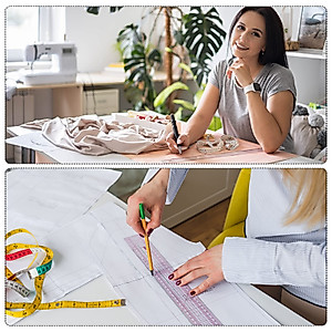 HARFINGTON Styling Sewing French Curve Ruler, 30.5x5cm Dress Makers Ruler Clear Sewing Tailors Pattern Making Ruler for Fashion Design and Guides for Fabric