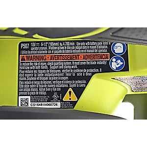 Ryobi P507 One+ 18V Lithium Ion Cordless 6 1/2 Inch 4,700 RPM Circular Saw w/ Blade (Battery Not Included, Power Tool Only)