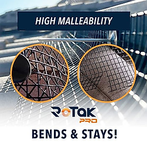 ROTAK Critter Guard PRO | 6in x 100ft Solar Panel Bird Prevention Roll Kit with 60 Fastener Clips | Heavy Duty Galvanized Black PVC Coated ½ inch Wire Roll Mesh (6" PRO + 60 Clips)