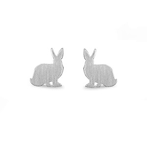 Boma Jewelry Sterling Silver Bunny Rabbit Stud Earrings