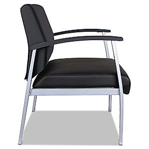 Alera ML2219 metaLounge Series Bariatric Guest Chair, 31-Inch x26-Inch x33.63-Inch, BLK Seat/Back, Silver Base