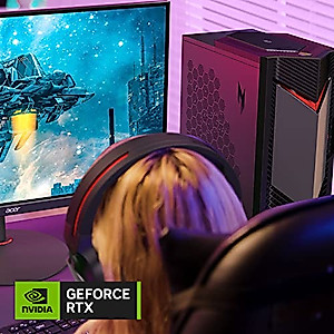 Acer Nitro 50 N50-650-UR12 Gaming Desktop | 13th Gen Intel Core i5-13400F 10-Core Processor | NVIDIA GeForce RTX 3050 | 16GB 3200MHz DDR4 | 1TB PCIe Gen 4 SSD | Intel Wi-Fi 6E AX211 | Windows 11 Home