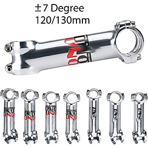 ZECHAO Bike Handlebar Stem,Mountain Stem 31.8 * 120/130mm Mountain Bike Stem Road Bike Accessories Parts Bike Stem (Color : Silver, Size : 17 Degree 31.8 * 130mm)