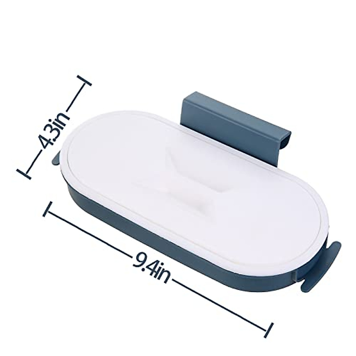 Set of 2 Trash Bag Holder Rack, Hanging Organizer Garbage Bag Holder, With Removable Lid - Multi for Kitchen Cabinet Door Storage Cupboard, Kitchen Towel Rails Rack, Blue & Pink