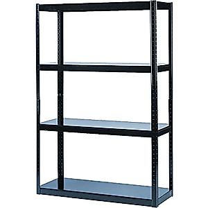 Safco 5246Bl Boltless Steel Shelving Five-Shelf 48W X 18D X 72H Black