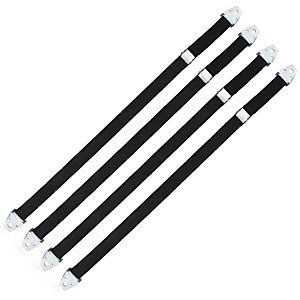 Metal Anti Tip Furniture Kit, 4 Pack Silver Furniture Anchors for Baby Proofing, TV Safety Straps For Flat Screens, Earthquake Straps, Heavy Straps For TV, Child Proof Childproof Television Antitip