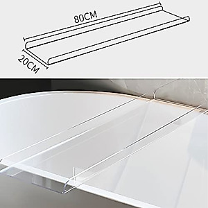 Clear Bathtub Caddy Tray, Bathroom Storage Rack, Acrylic Bath Rack, Tub Shelf, Tub Tray Accessories for Bath,35.4" Lx7.9 Wx1.2 H,Clear