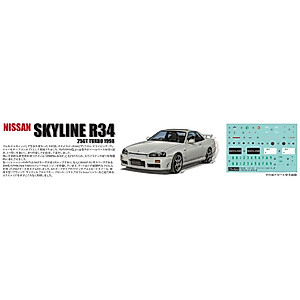 Fujimi Model 1/24 Inch Up Series No. 124 Nissan R34 Skyline 25GT Turbo 1998 Plastic Model ID124