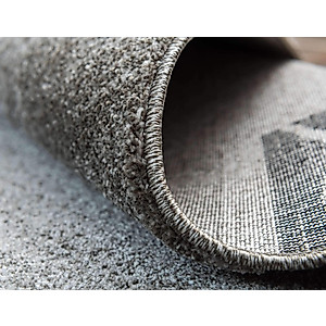 Unique Loom Del Mar Collection Area Rug - Sarah (5' 1" x 8' Rectangle, Light Gray/ Gray)