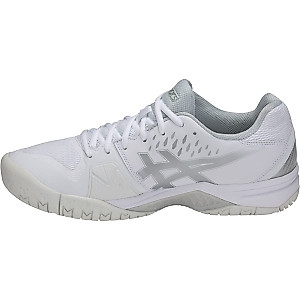 ASICS Men's Gel-Challenger 12 Tennis Shoes, 10.5, White/Silver