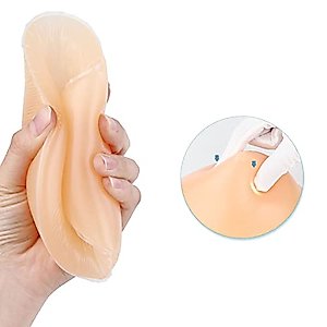 Silicone Breast Form, Mastectomy Prosthesis Self Adhesive Bra Enhancer Insert - Silicone, Round and Full Simulation Appearance, Good Elasticity and Softness (200g)