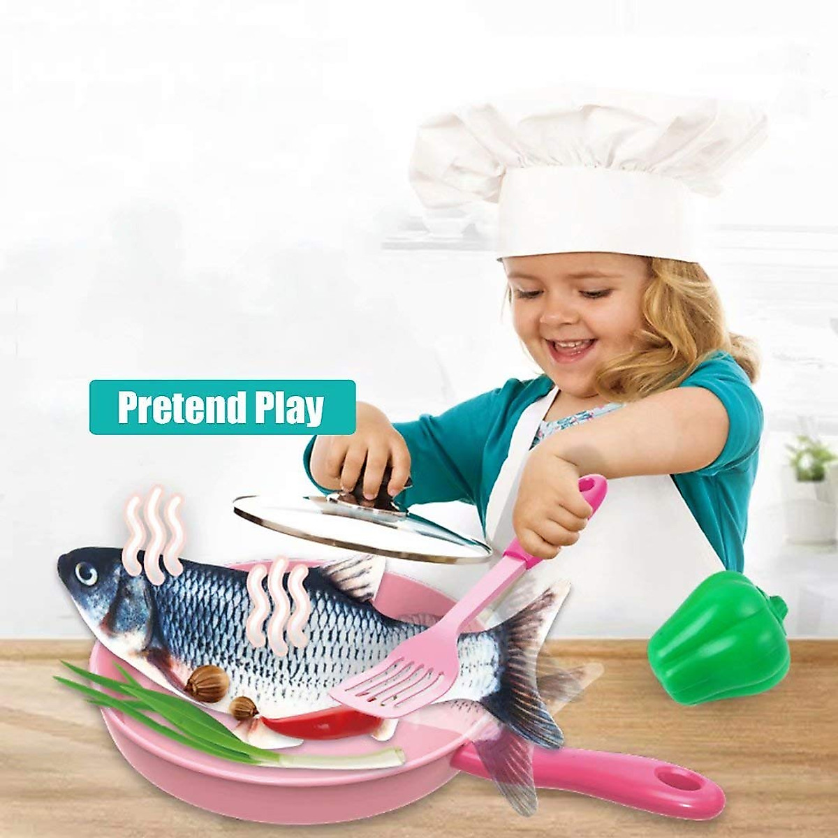 QIAONIUNIU Electric Moving Fish Interactive Plush Toys