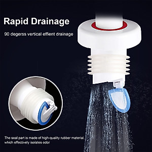 YMSdrain Drain Tube Hose Seal with Magnetic Odor-proof Valve Deodorant Silicone Plug Sealing Plug Sewer Seal Effective Odor-proof Adapter for Sealed Drain Coupling(not for washing machine)