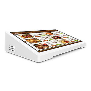WISEPOCH Android POS System 8" All-in-One Desktop with Android 11, 4GB RAM, 64GB ROM, Desktop Advertising Display, Self-Ordering Kiosk, Cash Register (Black)
