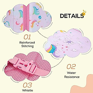 mommore 2-in-1 Kids Backpack, Insulated Lunch Compartment Unicorn Toddler Backpack Kindergarten Preschool Bookbag for Girls, Lightweight Daycare Backpack with Chest Strap, Pink