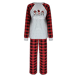 Christmas Matching Pajamas Set for Family Christmas Pjs for Family Matching Sets Family Christmas Pajamas Xmas Jammies Sleepwear(H-Grey,6 Months)