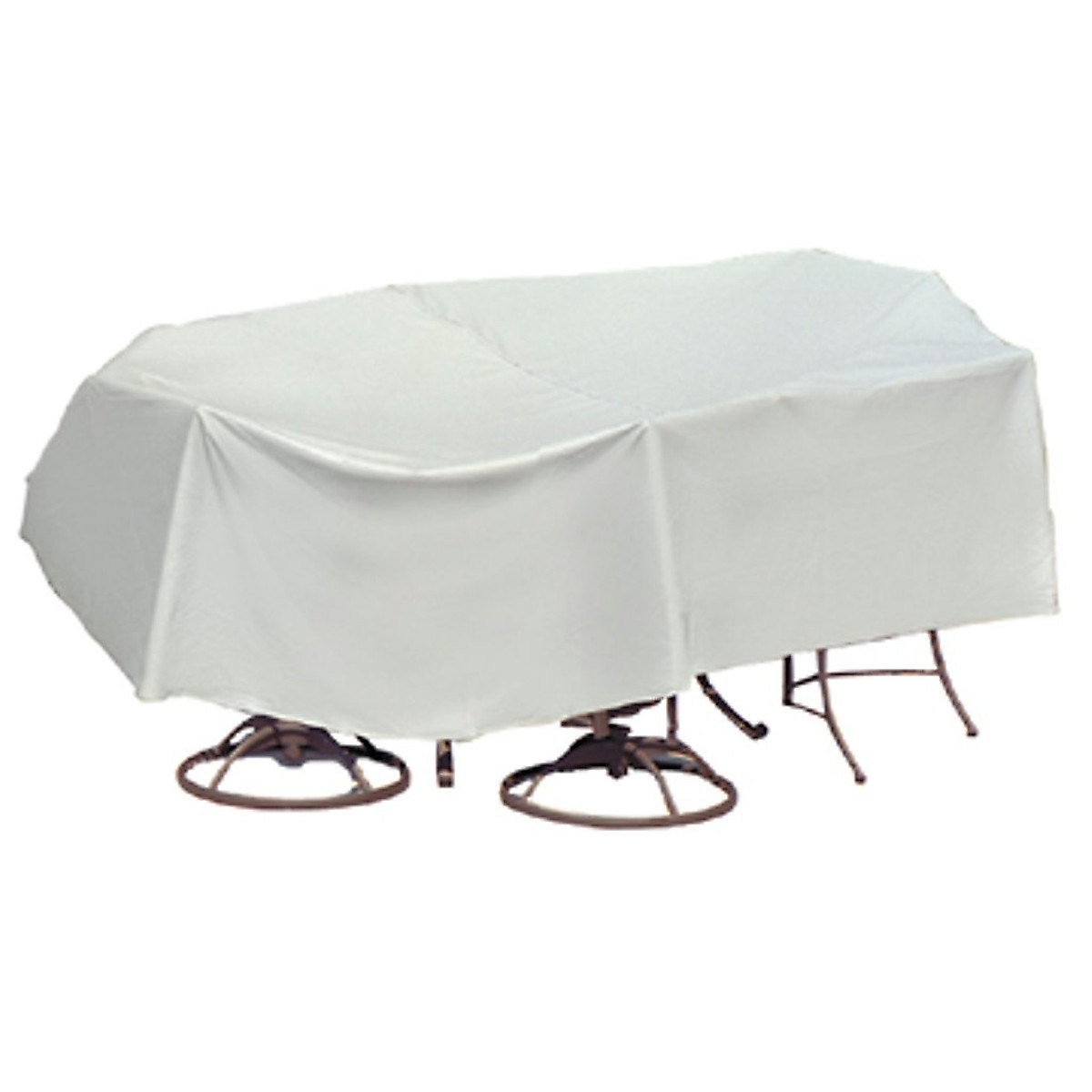 Protective Covers Weatherproof Patio Table and Highback Chair Set Cover, 80 Inch x 96 Inch, Oval/Rectangle Table, Gray - 1348