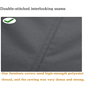 Garden Balsam Heavy Duty Waterproof Patio Furniture Covers,Fade Resistant Outdoor Table and Chair Covers Square 74"Wx 74"D x 28"H Dark Grey