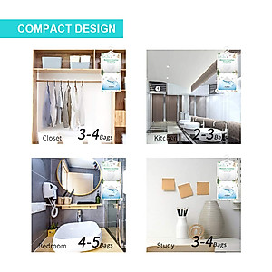 CANAGER Hanging Moisture Absorber,Hanging Dehumidifier Bags for Closet,Bedroom and Kitchen,Fragrance Free-5 Packs,Moisture Absorb 12.5OZ