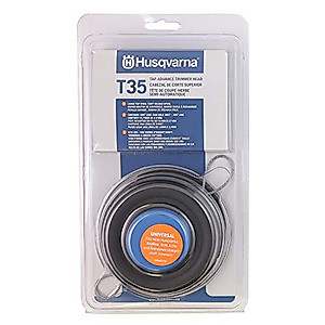 Husqvarna 537388101 Universal T35 Tap Advance Straight Shaft String Trimmer Head Prewound With .095-Inch Line Blue/Black