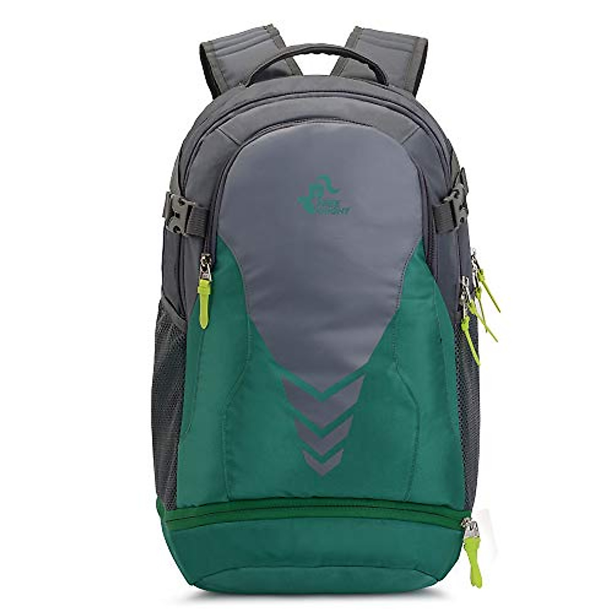 35L Basketball Backpack with Bottom Ball Compartment – Large Capacity Sports Equipment Bag for Youth Boys Girls Fit Basketball Volleyball Football Soccer Ball, Gym, Outdoor, Travel, Team (Green)