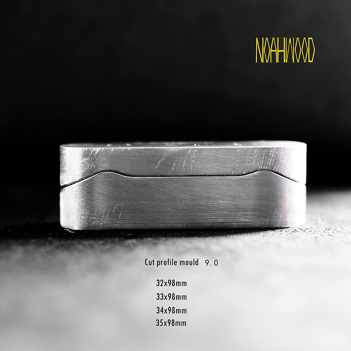 NOAHWOOD Wooden Fingerboard Complete NW8.0 360flip King of Finger Deck+ NW3.0 King Trucks Silvery +NW3.0 Black Wheels (Black Maple, 100x34mm Set)