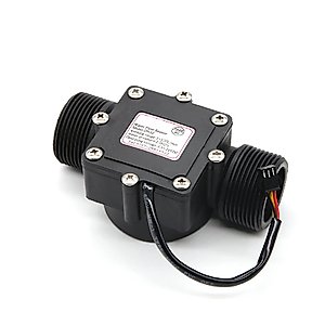 DN32 Digital Display Flow Quantitative Controller Water Flow Sensor Use to Control and Display Liquid Flow (Size : US Plug)