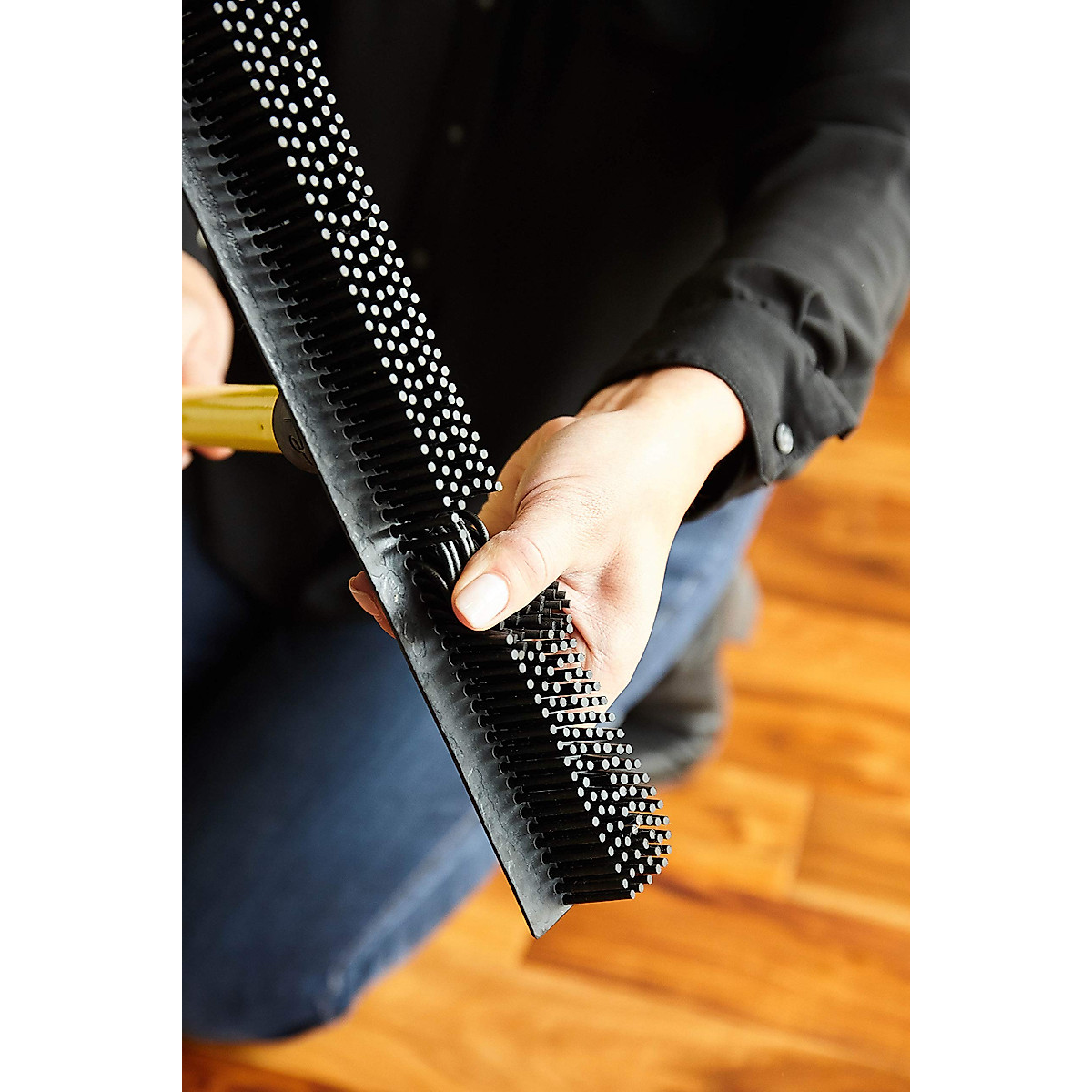 FURemover XL Heavy Duty Pet Hair Remover Broom, Multi-Surface Squeegee Rubber Broom, Extra Large 18-Inch Broom Head, Black and Orange & Duo, 2-Sided Lint Brush, Dog Multi-Brush, Red