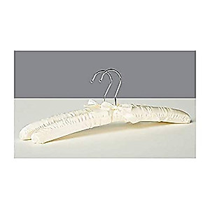Satin Padded Hangers for Delicate Wedding Dresses Silk Hangers with Anti-Rust Swiveling Chrome for Winter Sweaters