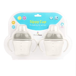 Primo Passi - Sippy Cup 4M (Grey) 2Pk