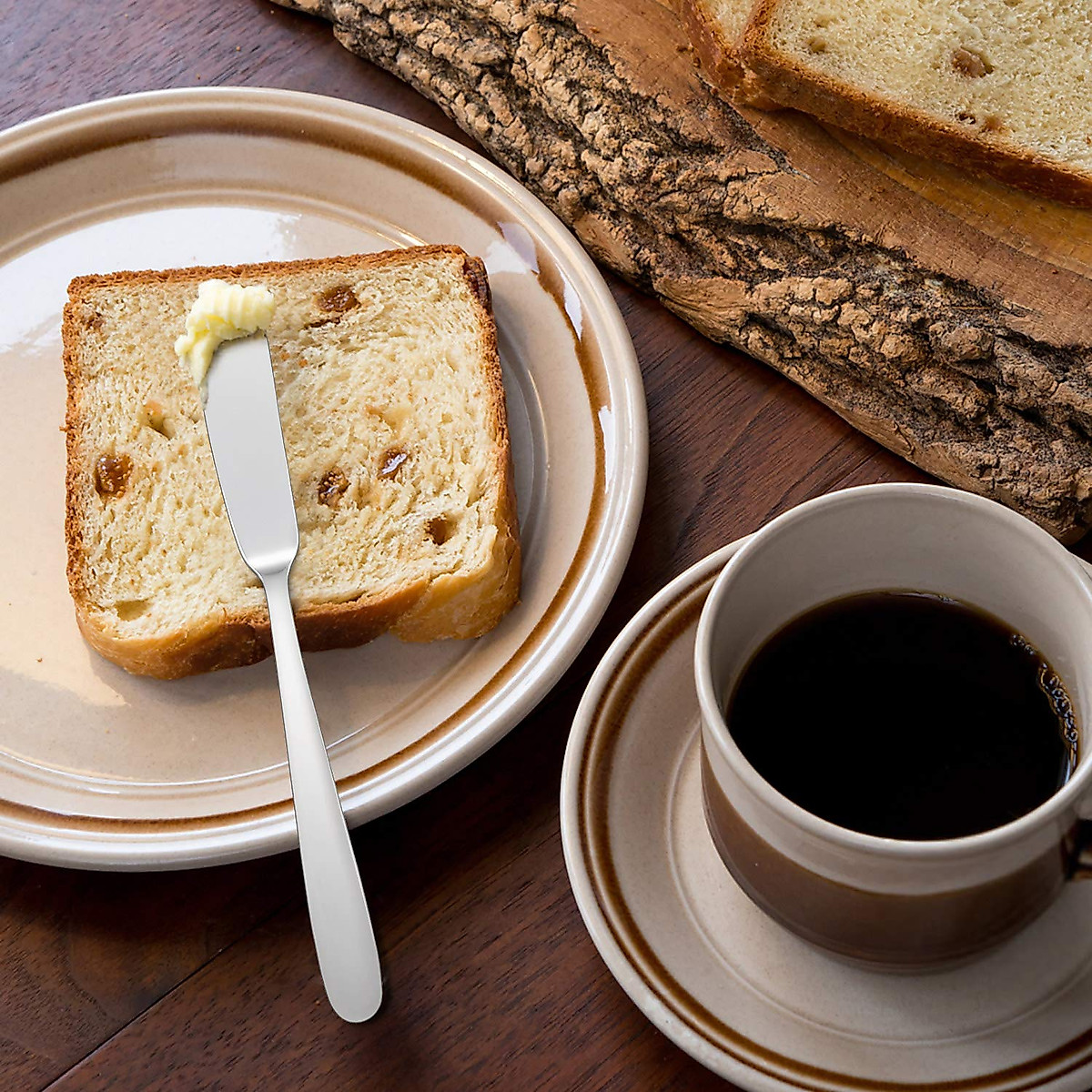 5-Piece Silverware Serving Utensils, HaWare Durable Stainless Steel Serving Spoon Fork, Mirror Polished and Dishwasher Safe