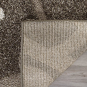 SAFAVIEH Florida Shag Collection Accent Rug - 4' x 6', Smoke & Beige, Floral Design, Non-Shedding & Easy Care, 1.2-inch Thick Ideal for High Traffic Areas in Foyer, Living Room, Bedroom (SG459-7913)