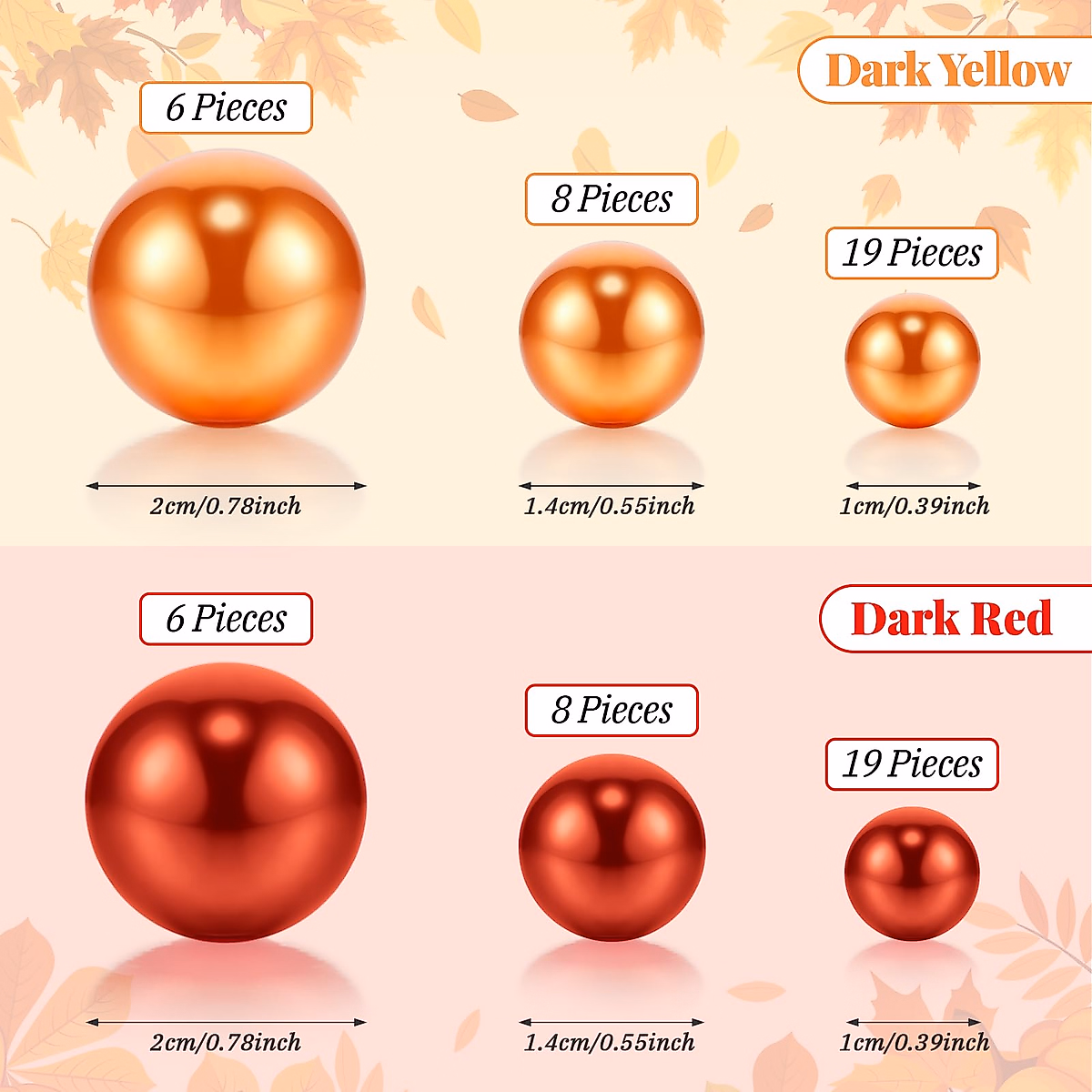 Jetec 2116 Pieces Thanksgiving Vase Filler Faux Pearl for Vase Filler Fall Vase Filler Water Gels Bead Candle Centerpiece for Thanksgiving Fall Table Party Decoration (Acorn Maple Leaf Style)