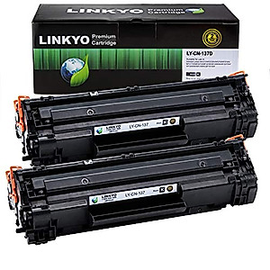 LINKYO Compatible Toner Cartridge Replacement for Canon 137 9435B001AA (Black, 2-Pack)