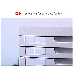A4 Filing Pedestal Cabinet with 3 Drawer Lockable File Cabinet Desktop with Lock 3-Layer Drawer File Box Stationery Organizer Data Office Storage Box 29.5×39.4×22cm (Color : Blue)
