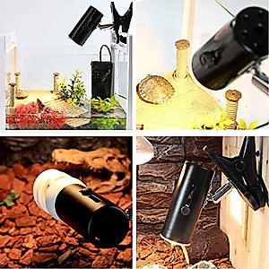 2 Pack Clamp Lamp Fixture with 3 Pack 50W UVA UVB Bulbs, for Reptiles Adjustable Habitat Lighting & Heat Lamps Holder Stand for Pet Habitat Heat Light Bulbs/Lamps
