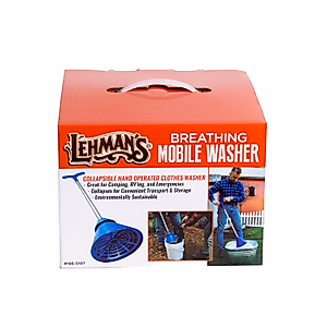 Lehman's Manual Clothes Washer Plunger, Portable Breathing Washing Agitator for Bucket, Sink or Tub - Wash Clothing Without Electricity and Save Energy