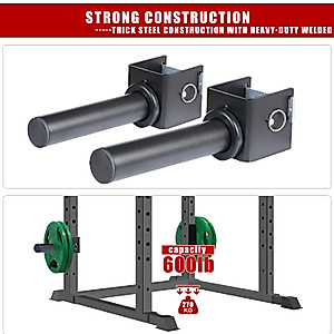 SYL Fitness Olympic Weight Plates Holder Power Rack Attachment Weights Storage Rack, Fit 3x3" Rack (All Hole Size)