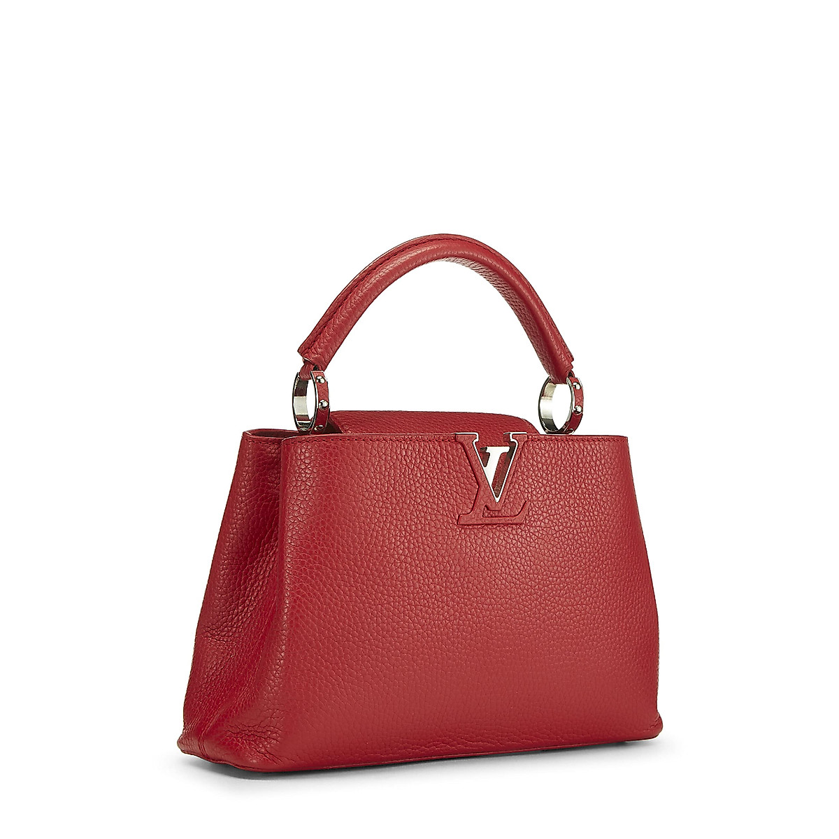 Louis Vuitton, Pre-Loved Red Taurillon Capucines BB, Red