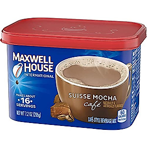 Maxwell House International Fall Flavors with Suisse Mocha Cafe | Instant Flavored Coffee Variety Pack, 7-9 oz Canisters, (4 Pack)