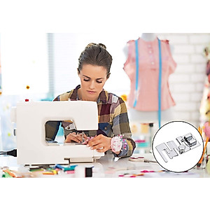 VANICE Domestic Sewing Machine Presser Foot Elastic Snap On Cord Band Fabric Stretch Foot for Brother, Singer, Feiyue, Janome, Juki, etc