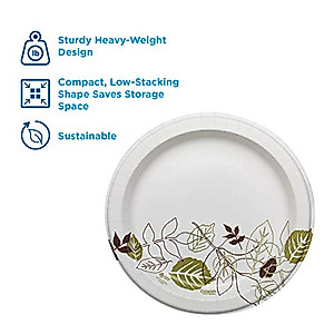 Dixie Ultra 10" Heavy-Weight Paper Plates by GP PRO (Georgia-Pacific), Pathways, SXP10PATH, 500 Count (125 Plates Per Pack, 4 Packs Per Case)