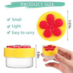 Hand Hummingbird Feeder 4 Pieces Window Flower Hummingbird Feeder Mini Handheld Hummingbird Feeder Humming Bird Feeder Wild Bird Feeders with Cleaning Brush for Outdoor Supplies, Red and Yellow