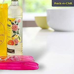 Wine Chiller (Pink), Portable Ice Wine Bag with Handles, Collapsible, Cools Wine Champagne Beers Ice Drinks in Minutes Anywhere You Go, Wine Gift Bag