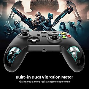 YCCSKY Wired PC Controller for Gaming, Controller for Windows 7/8/10/11 with 3.5mm Headphone Plug, Turbo Function, Dual Vibration and Share Button(Black)