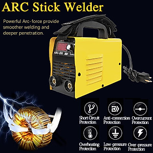 Stick Welder, Welding Machines, Welder Machine 110v, Mini Welder Machine Beginners ARC Welder 200Amp with Display LCD Use Welding Rod Tools
