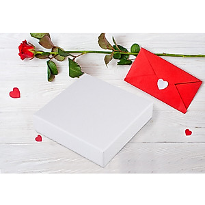 Frantis 20 Pack Jewelry Gift Boxes, Thick Paper Box Bulk for Jewelry Gift Packaging, Bracelet Gift Case with Cotton Filled Necklace Earring Ring Jewelry Gift Boxes (White-A)