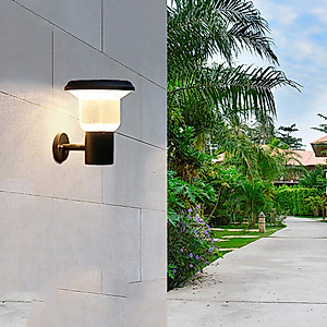 Outdoor Solar Light Modern Simple LED Wall Light - Wall Mount Wall Light, Waterproof Lamp Home Garden Light