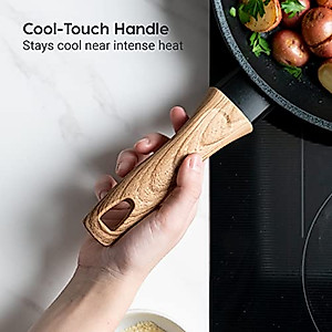 IRIS USA 10 Inch Non-Stick Frying Pan, Skillet with MEGASTONE™ Coating for Healthy Cooking, Everyday Cookware, PFOA Free